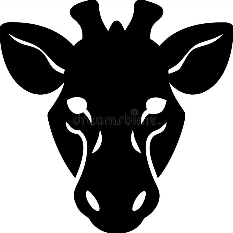 Giraffe Head Silhouette Clip Art