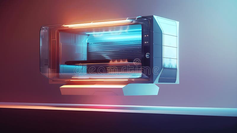 Modern Futuristic Food Oven with Advanced Technology and Optical ...