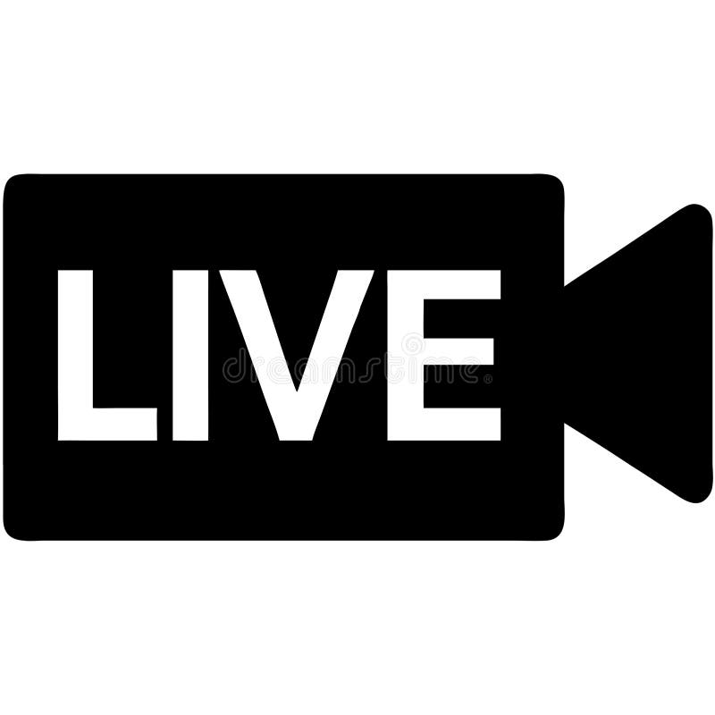 Live Streaming Camera Vector for Online Broadcasts and Media Stock ...