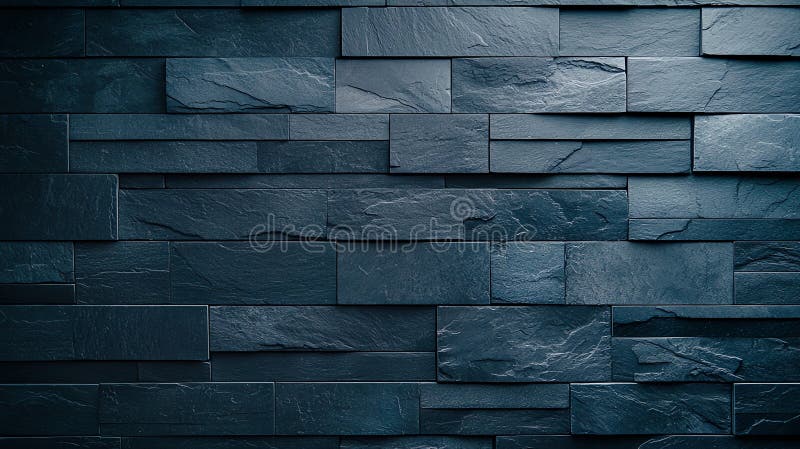 This Image Features a Sleek, Modern Slate Stone Wall Stock Illustration ...