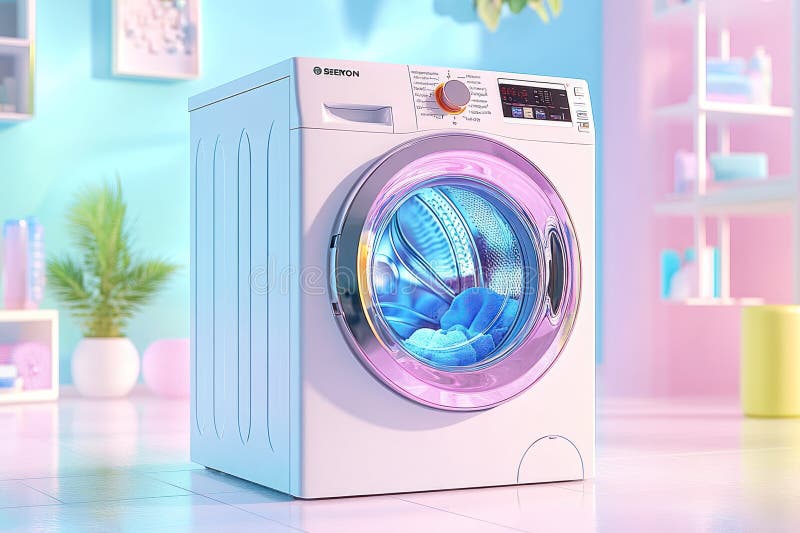 Efficient and Reliable Washer for Your Laundry Needs Stock Illustration ...