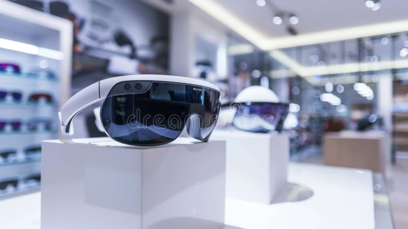 Modern Smart Glasses Display in High-Tech Store, Generative AI Stock ...