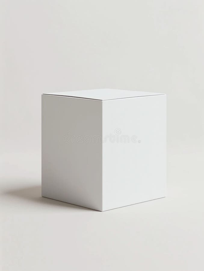 Minimalistic White Cube on a Light Background, Showcasing Simplicity in ...
