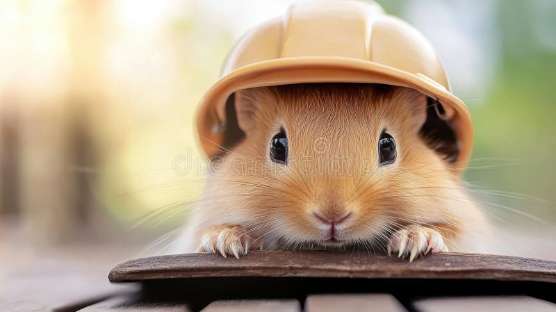 Hamster Wearing Yellow Hard Hat Stock Photos - Free & Royalty-Free ...