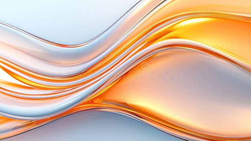 Flowing Orange and White Abstract Waves Create a Dynamic and Modern ...