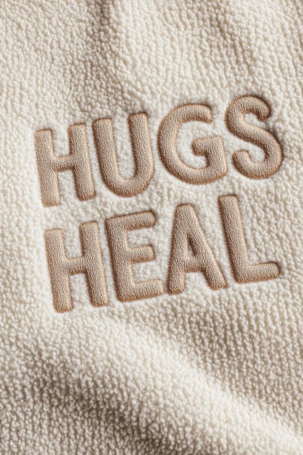 Comforting Hugs Heal Message Stock Illustration - Illustration of ...