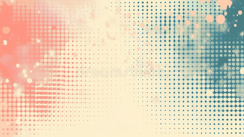 Halftone Gradient Texture with Warm and Cool Tones Abstract Background ...