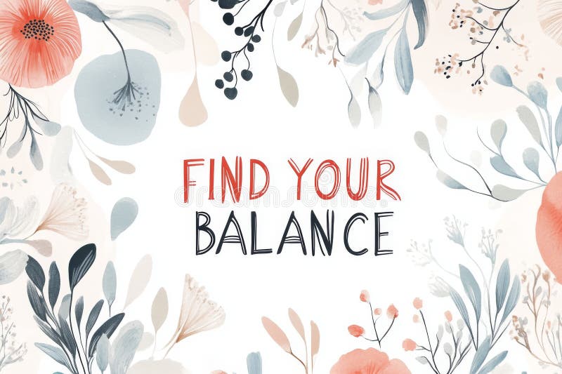 Find Your Balance in Pastel Harmony Stock Illustration - Illustration ...
