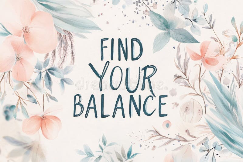 Find Your Balance in Pastel Harmony Stock Illustration - Illustration ...