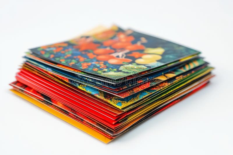 A Vibrant Collection of Colorful Art Prints Stacked Together. Each ...