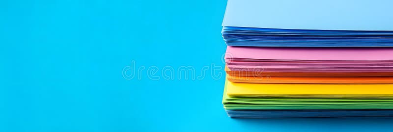 Colorful Gradient Paper Stack Stock Illustration - Illustration of ...