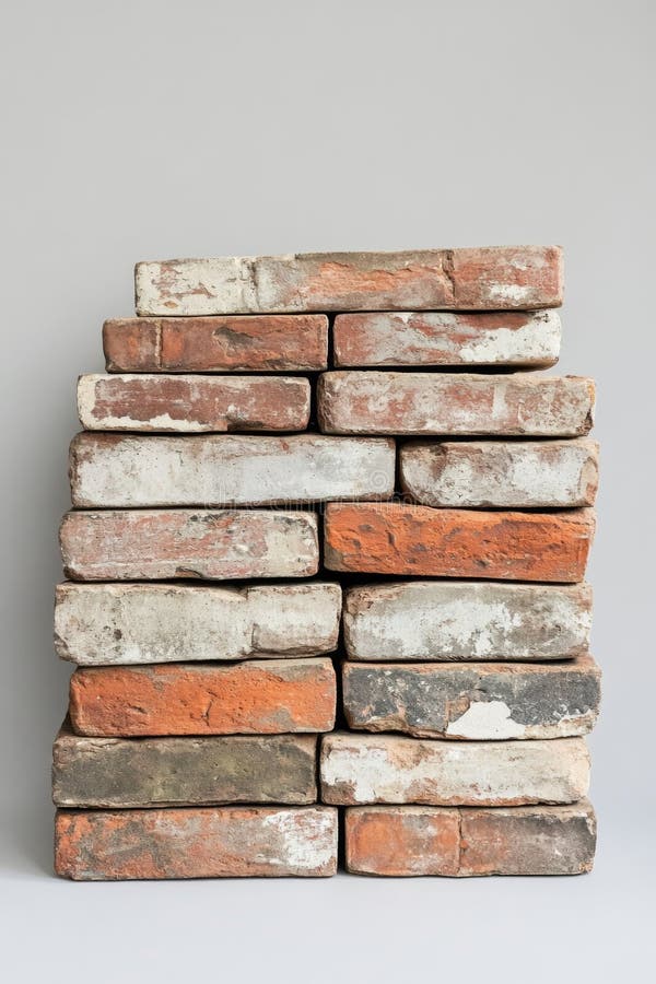Rustic Bricks on Gray Backdrop Stock Illustration - Illustration of ...
