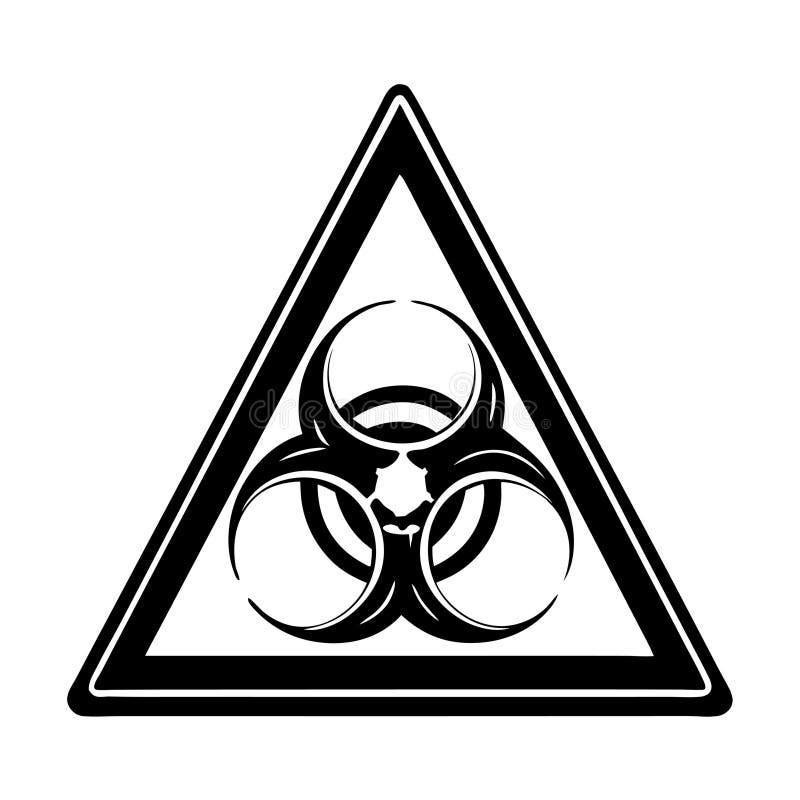 Biohazard Symbol Triangle Warning Vector Graphic for Safety and ...