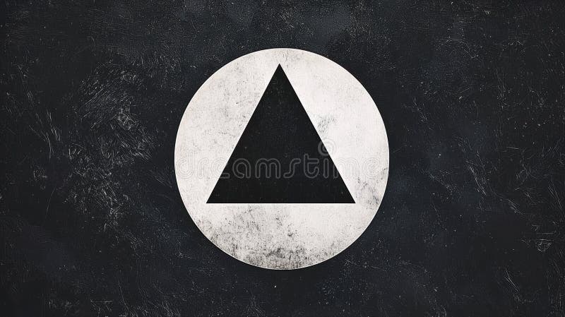 A Black and White Logo on a Black Background. Stock Image - Image of ...