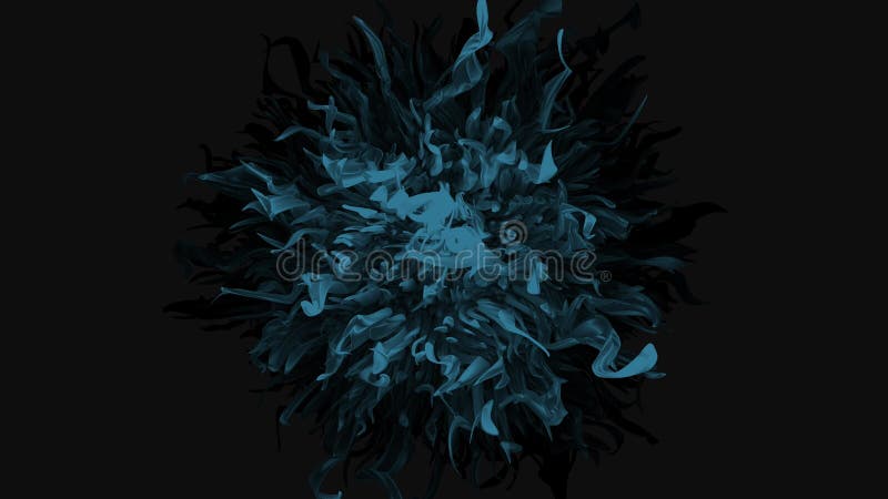 Ethereal Blue Flame with Billowing Black Smoke on Dark Background Stock ...