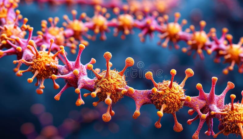 The Image Features a Striking 3D Visualization of a Virus Structure ...