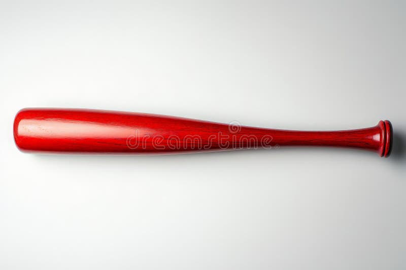 Vibrant Red Baseball Bat Display Stock Illustration - Illustration of ...