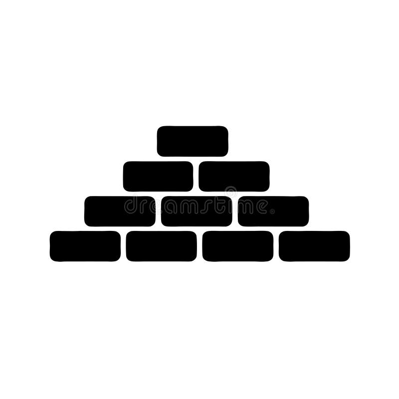 Black Brick Wall Vector Symbolizing Construction Foundation and ...