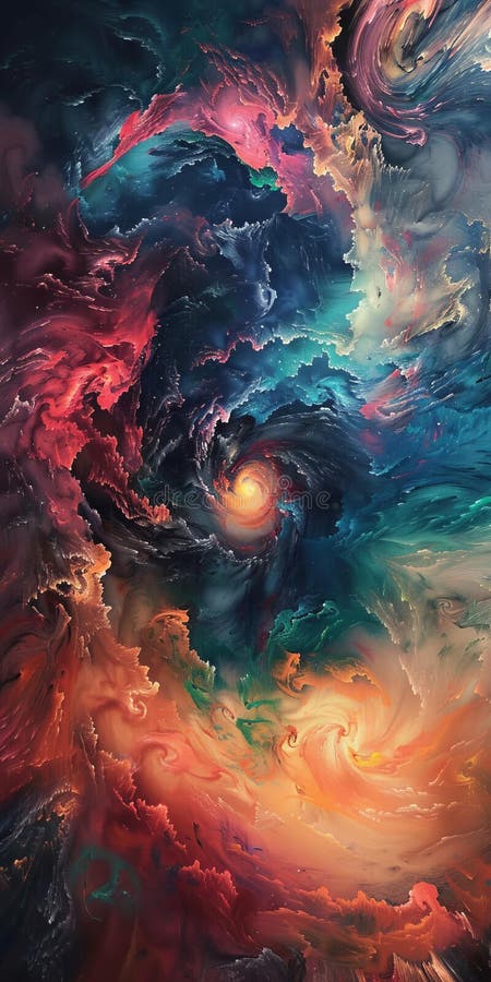 Abstract Cosmic Artwork, Vibrant Space Concept Stock Illustration ...
