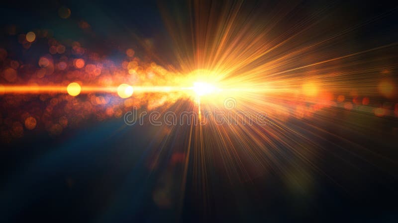Vibrant Light Rays Burst through Space Creating Dramatic Atmosphere ...