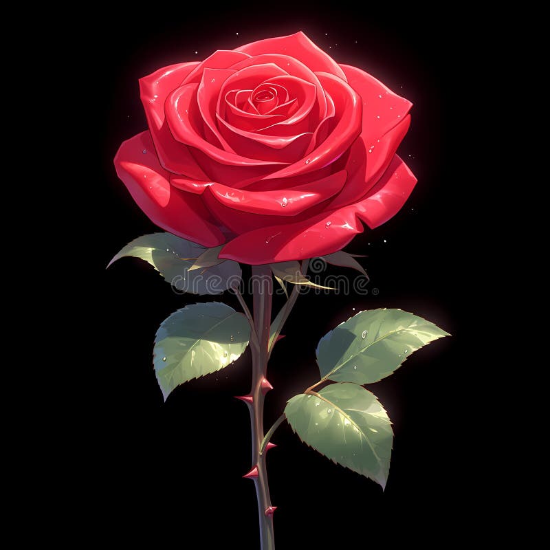 A Red Rose stock illustration. Illustration of conservation - 354785883