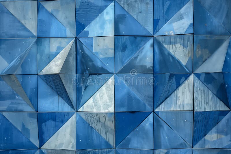Vibrant Blue Material Creating Intricate Geometric Shapes and Patterns ...