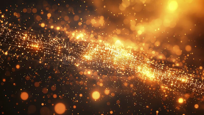 Glowing Lines and Sparks in an Abstract Setting Stock Illustration - Illustration of ...