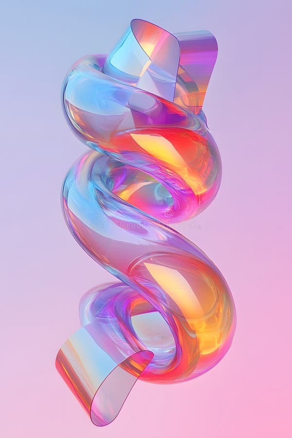 Abstract Holographic 3D Shapes with Vibrant Colors and Dynamic Motion ...