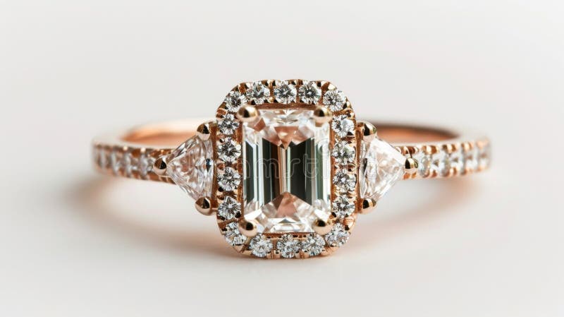 Elegant Rose Gold Diamond Ring Generative AI Stock Photo - Image of engagement, ring: 322493050