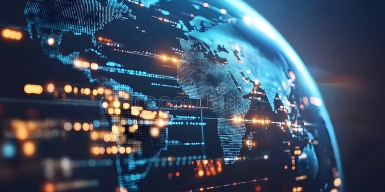 3D Visualization of a Digital Earth with Dynamic Data Analytics Stock ...