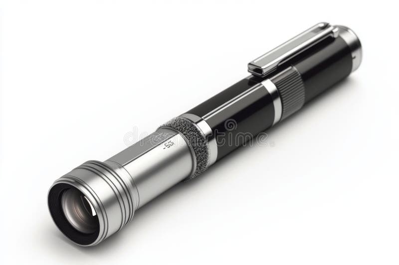 A Sleek and Modern Flashlight with a Metallic Finish. this Tool is ...