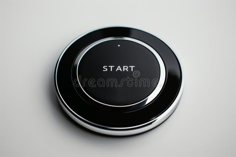 Sleek START Button on Modern Device Stock Illustration - Illustration ...