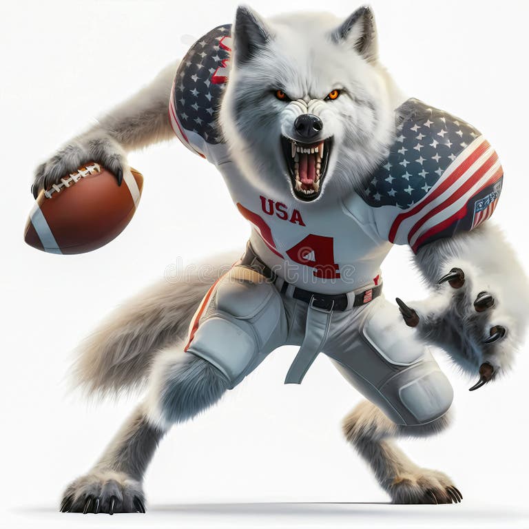 Anthropomorphic White Arctic Wolf Stock Illustrations – 6 ...