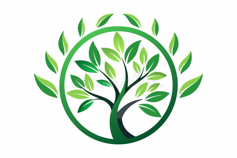 Vibrant Green Tree of Life Logo Design Stock Vector - Illustration of ...