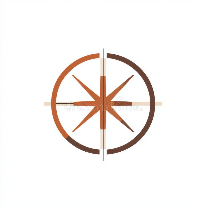 Abstract Compass Rose Design Stock Illustration - Illustration of style ...