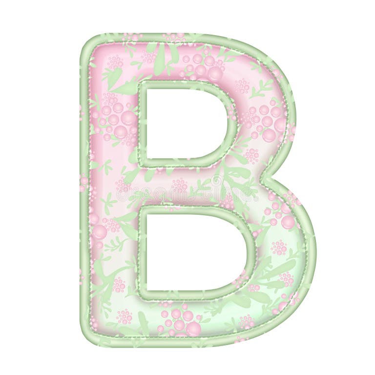 Cute Fruity Pattern Letter B Stock Image - Illustration of ornate ...