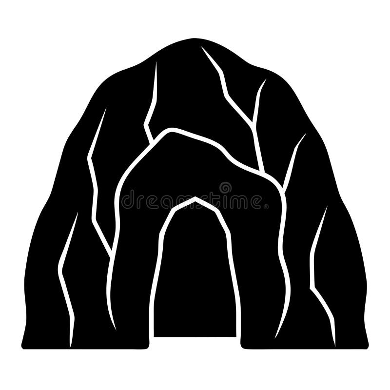 Stylized Cave Entrance Silhouette Vector for Adventure Design Projects ...