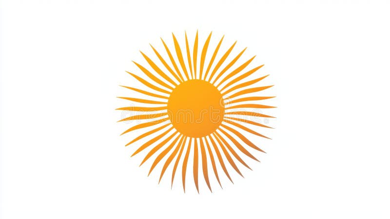 A Vibrant Sun Graphic Radiating Warmth and Energy. this Symbol ...