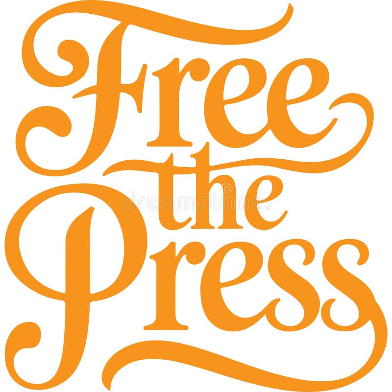 Free the Press Bold Typography Stock Vector - Illustration of media ...