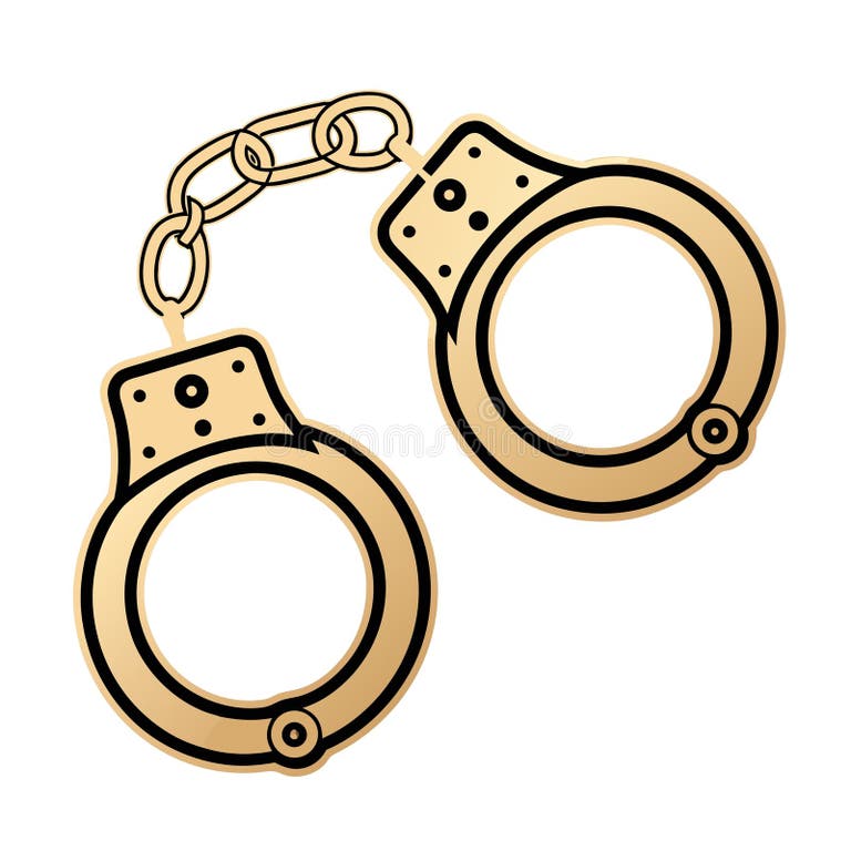 Gold Handcuffs Vector Design Ideal for Tattoo Art and Creative Projects ...