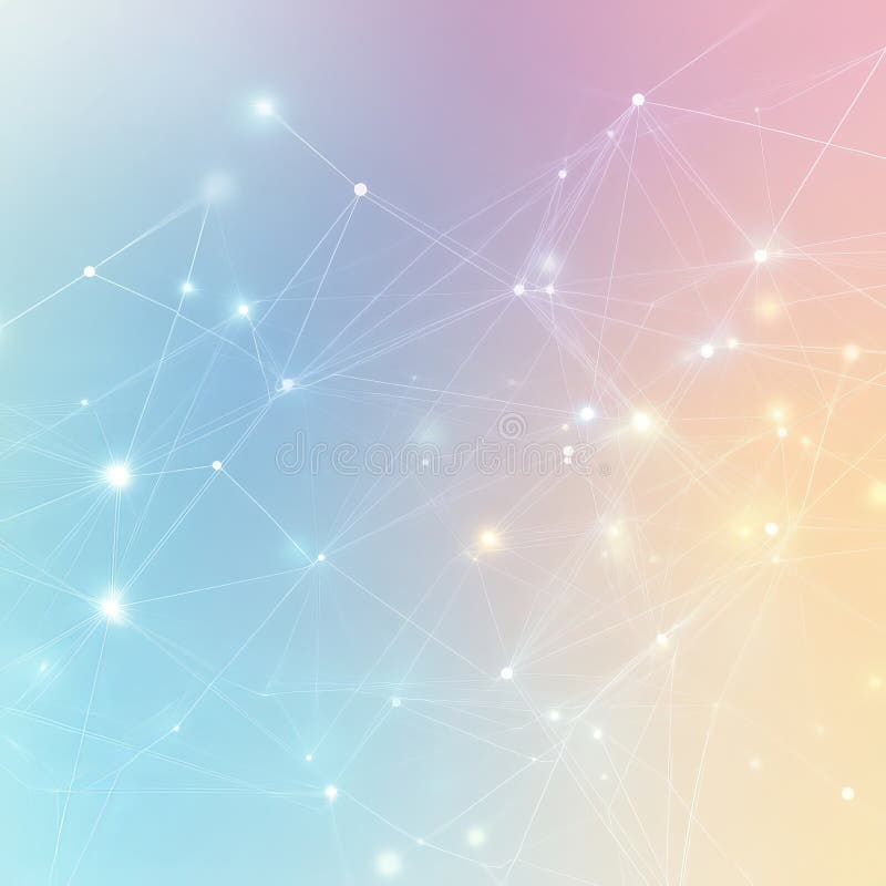 Subtle Gradient Background with IoT Connections and Soft Colors Stock ...