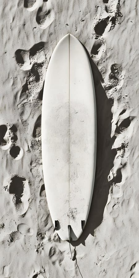 Surfboard on sandy surface stock illustration. Illustration of sand ...