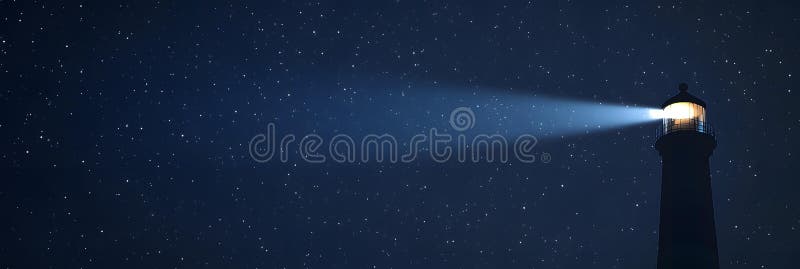 Beacon of Light in Darkness Stock Illustration - Illustration of tall ...