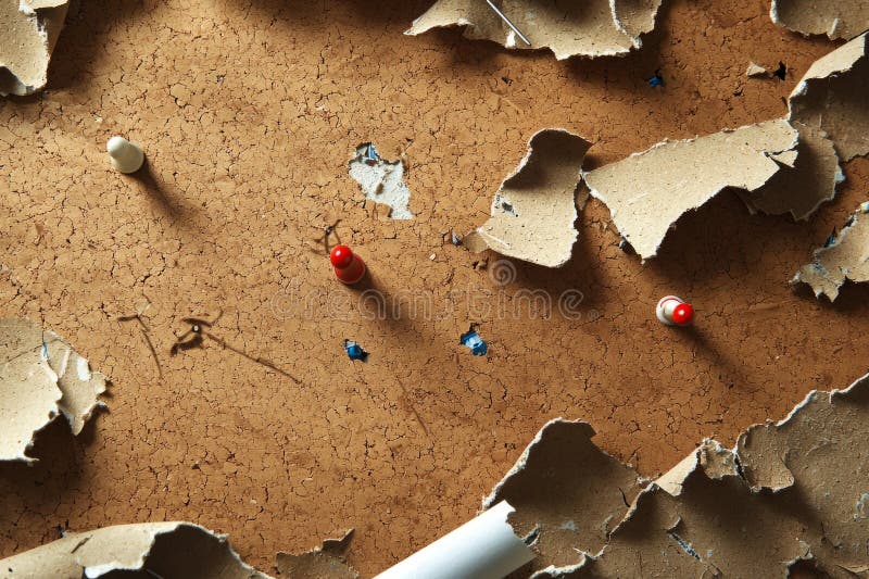 An Artistic Close-up of a Weathered Bulletin Board. it Shows Peeling ...
