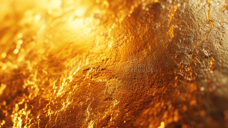Golden Surface with Luxurious Shimmer and Textured Details. Stock Image ...