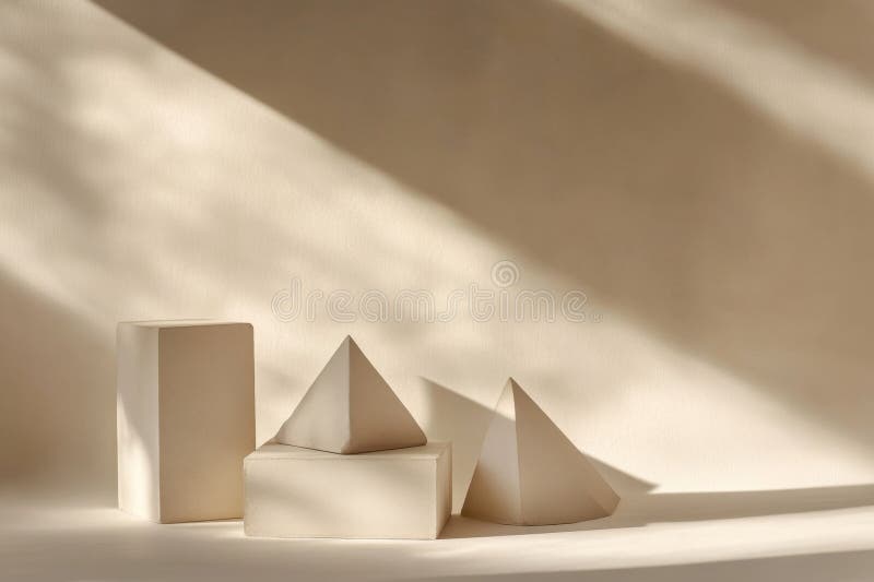 Geometric Shadows on Light Backdrop Stock Illustration - Illustration ...