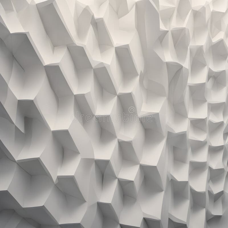 Abstract 3D Geometric Pattern in Off-White Stock Illustration ...