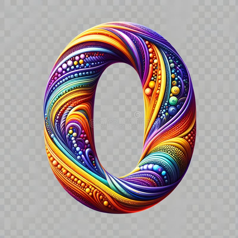 Vibrant Spectrum of Colors Forming a 3D Letter G on Transparent ...
