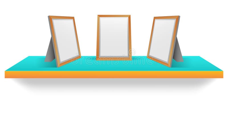 Wooden Frame Display. 3D Illustration Stock Illustration - Illustration ...