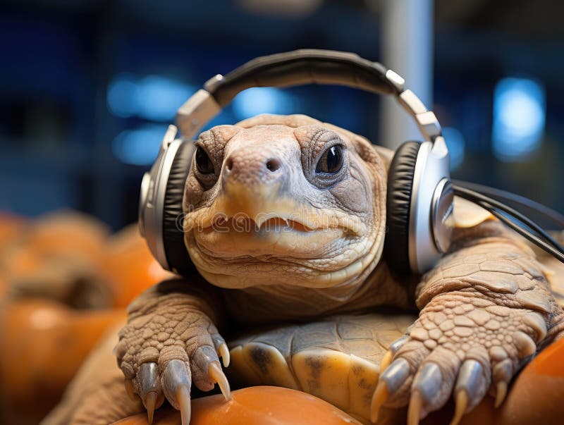 Baby Turtle with Doctors Stethoscope Stock Illustration - Illustration ...